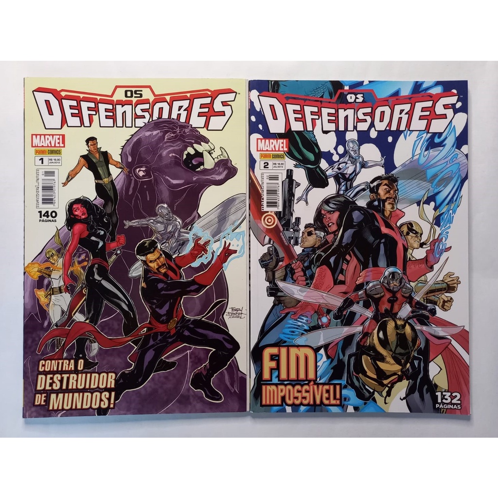 Marvel Os Defensores 1 e 2 Completa Panini 2013 Excelentes Capa ...