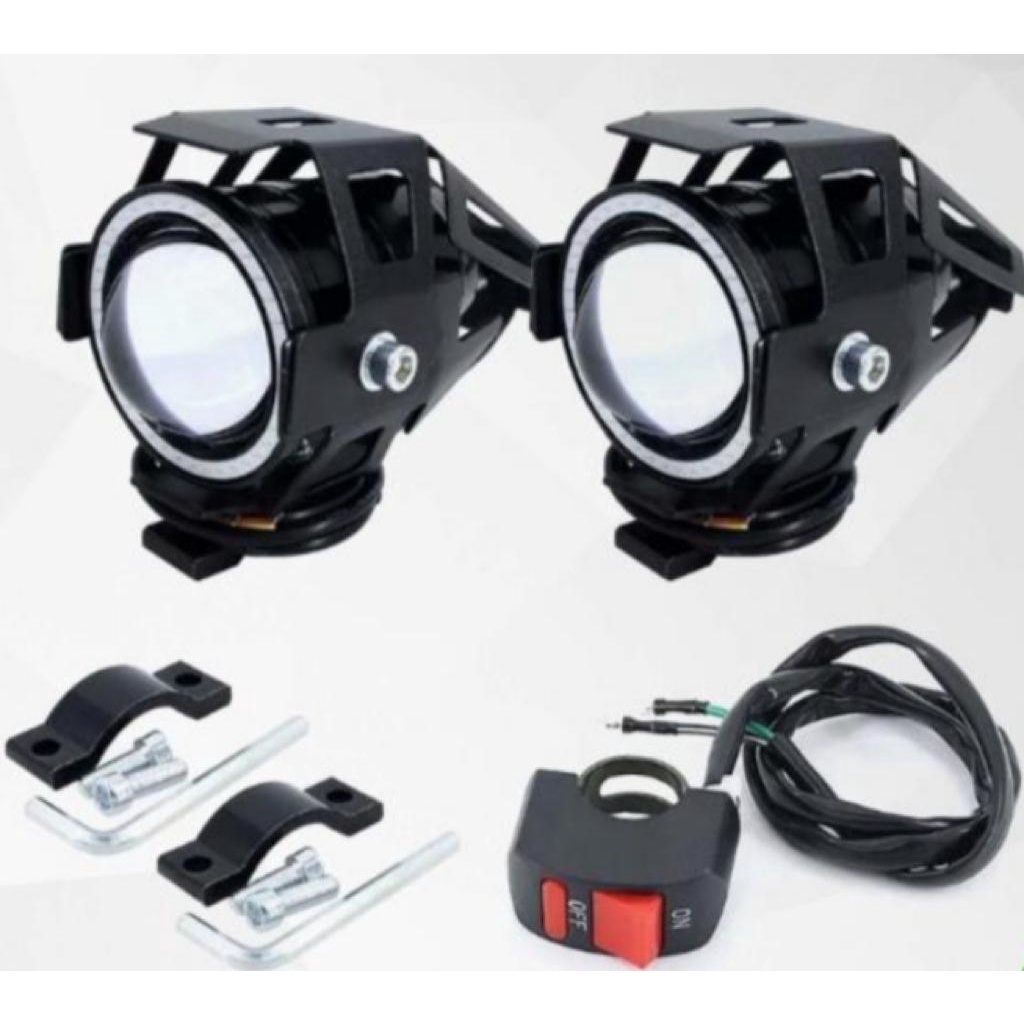 Farol De Milha Led Grande 3 Efeitos Para Moto - E7/Par-Embus-Universal ...