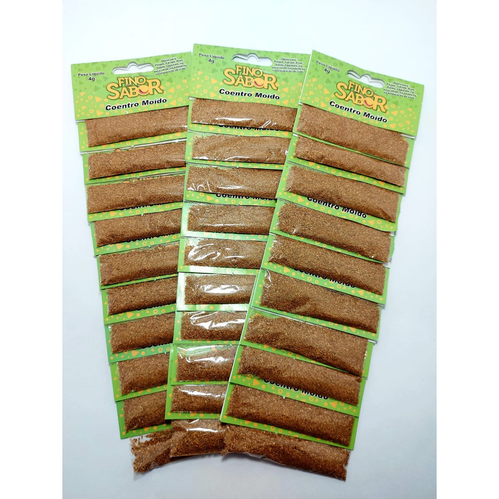 Coentro Moído Cartela Com 10un P/ Revenda Direto da Fabrica | Shopee Brasil