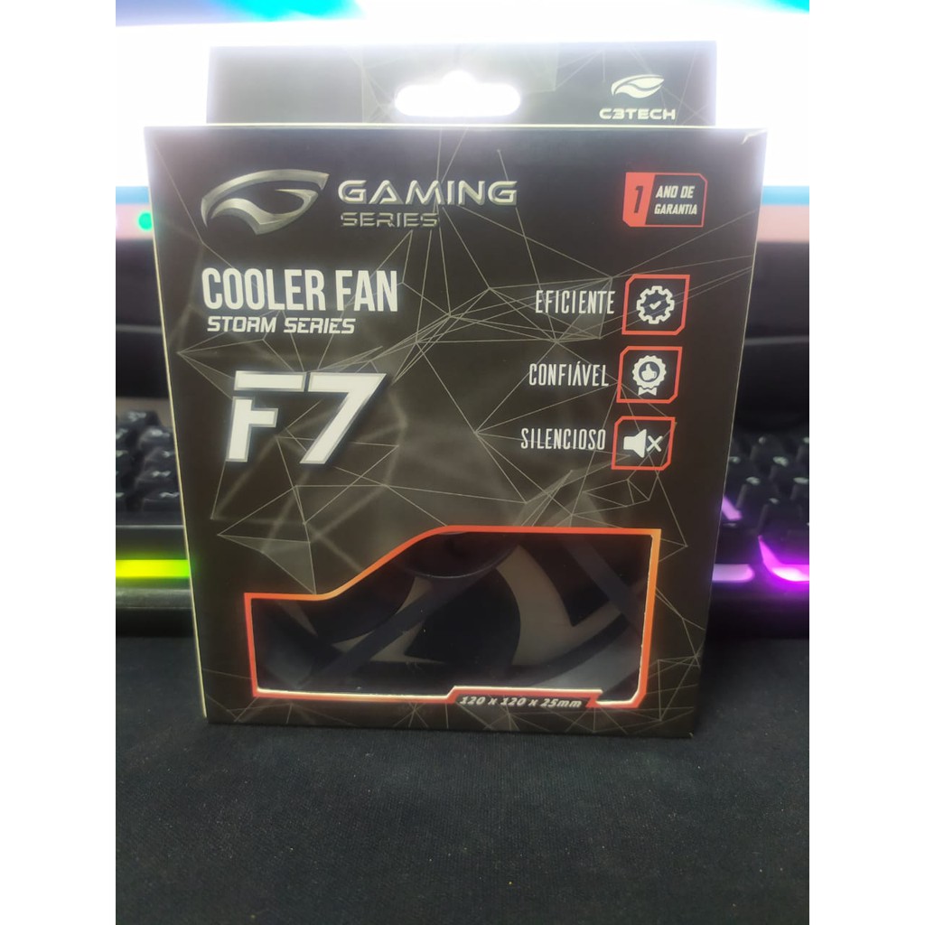 Cooler Fan C3Tech Storm 12cm Preto - F7-100BK | Shopee Brasil