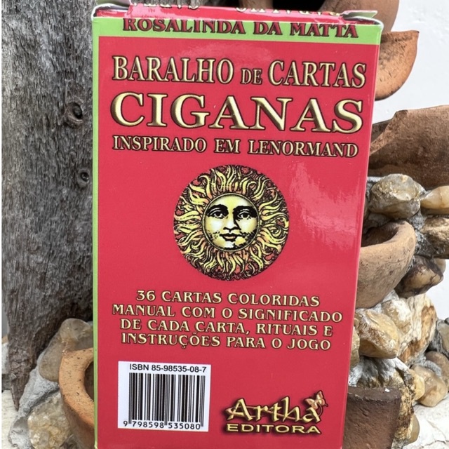 Baralho De Cartas Ciganas Lenormand Pequeno 8 Cm X 5m 36 Cartas Plastificadas Com Manual
