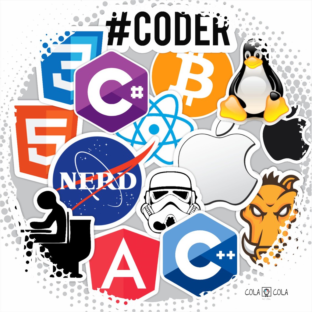 Kit De Adesivos Programador 70 Unidades Programas Nerd Geek Nerd Para Notbook Envio 