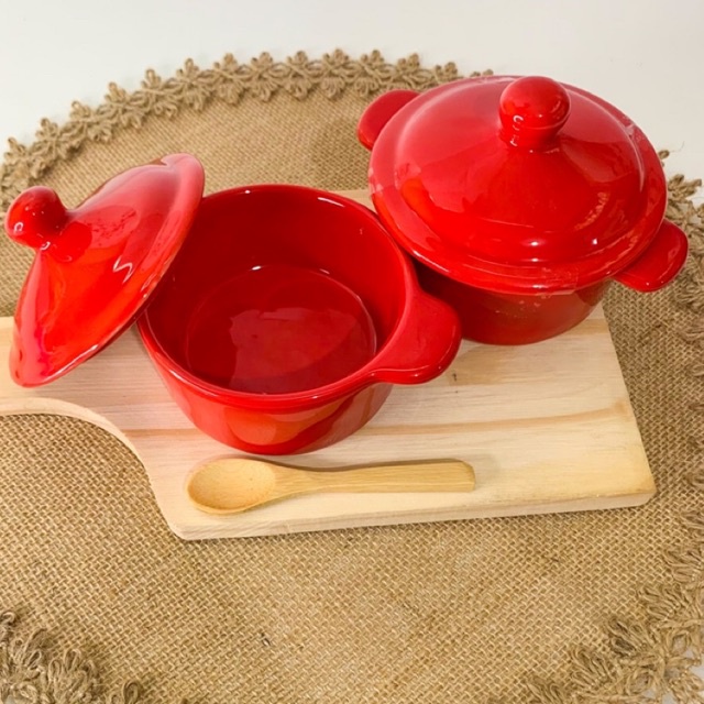 Mini Panelinha Caçarola Cerâmica Unitária (vermelho) | Shopee Brasil
