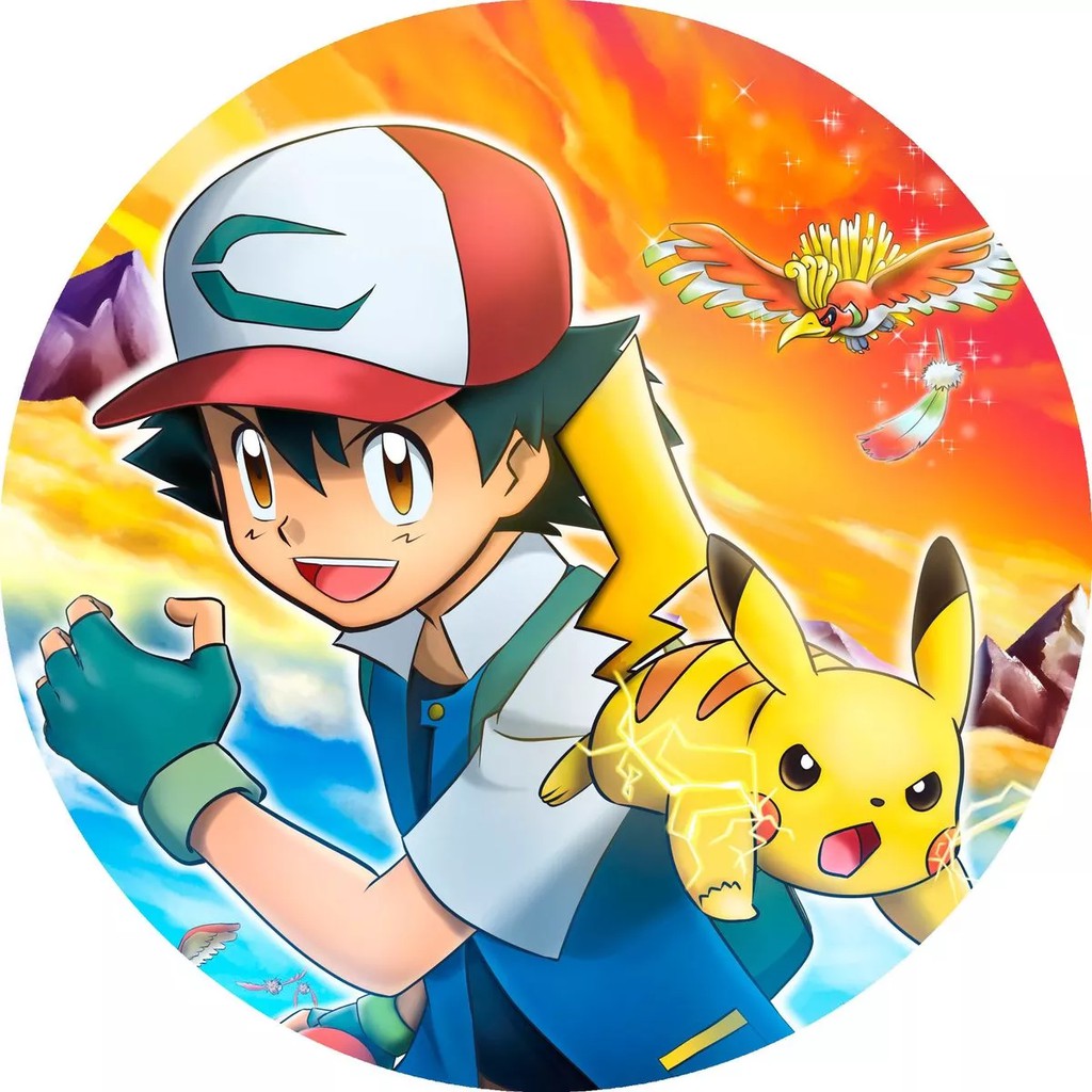 Painel Em Lona Redondo Pokémon 1,5 X 1,5 Banner fosca | Shopee Brasil