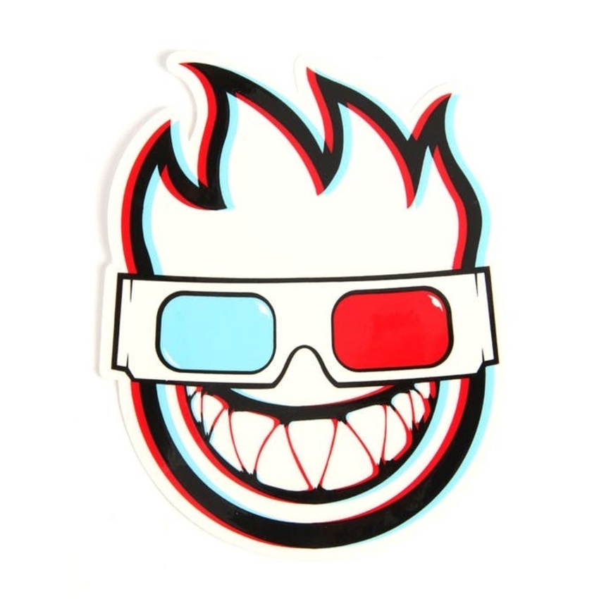 Adesivo Spitfire Big Head 3d Grande 16cm x 14,5cm Skate Skateboard ...