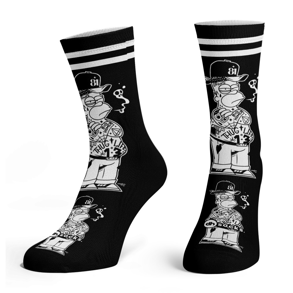 Meia Divertida Colorida Cano Longo Swag - Homer Simpsons | Shopee Brasil