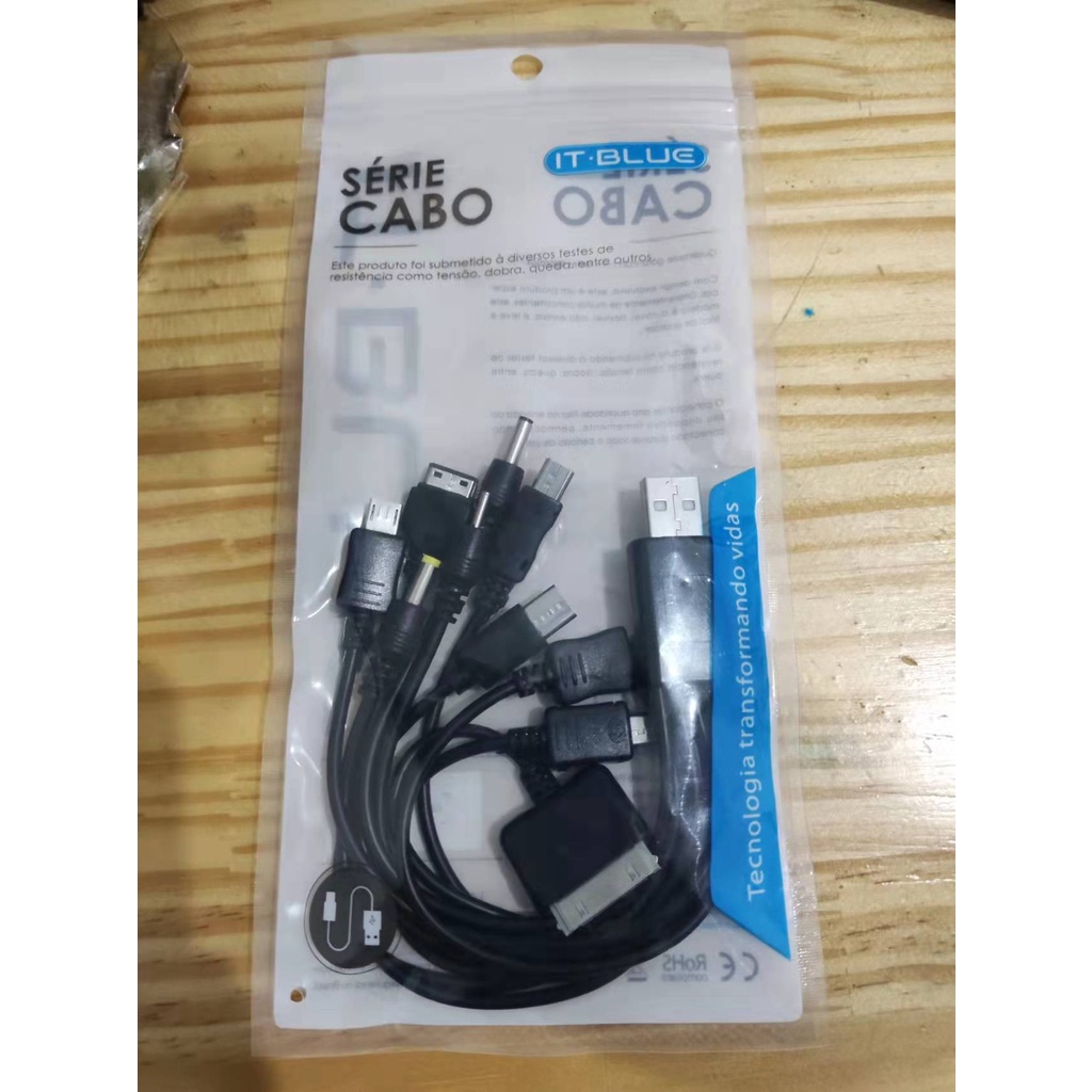 Cabo Usb Multi- Carregador Para Usular Universal 10 Em 1 It- blue/ LE ...