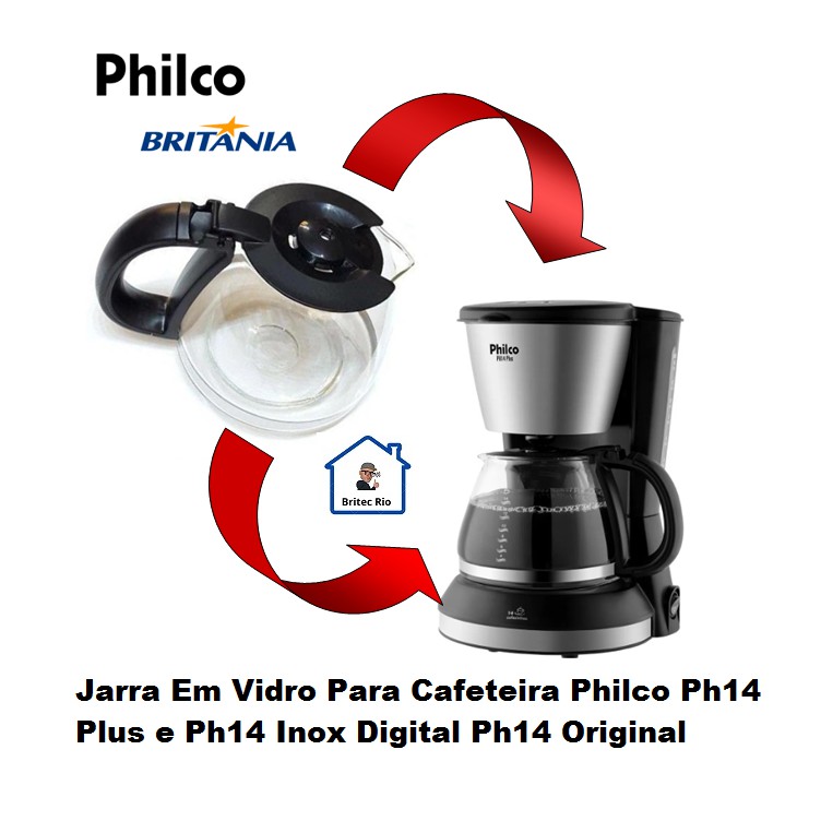 Jarra Em Vidro Para Cafeteira Philco Ph14 Plus e Ph14 Inox Digital Ph14 Original | Shopee Brasil