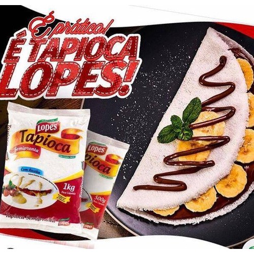 Tapioca Massa Pronta 1Kg Lopes Hidratada Goma | Shopee Brasil