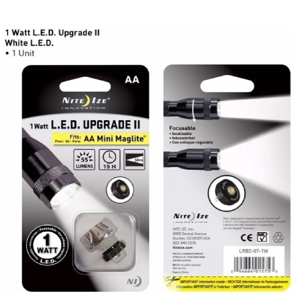 Kit 1w Led Upgrade2 PNITE IZE - BLOCO LED MINI MAGLITE ( 1 LED HP 1W ...