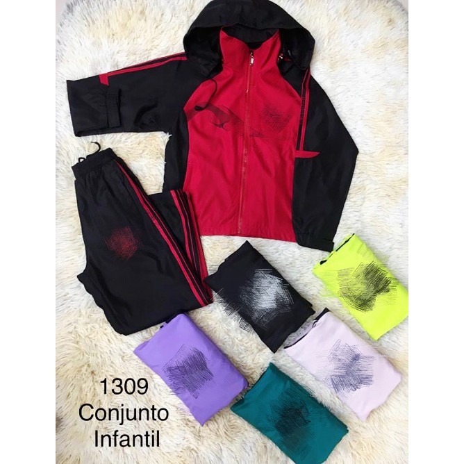 Conjunto Infantil com Forrada Tactel Poliester Esportivo Blusa + Calca ...