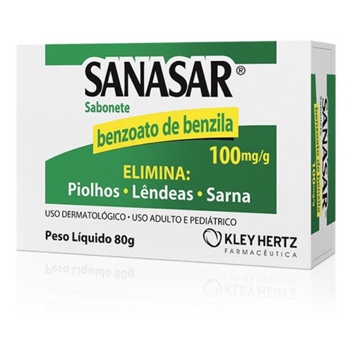 Sanasar Benzoato Benzila Elimina Piolhos Lêndeas Sarna 80g | Shopee Brasil