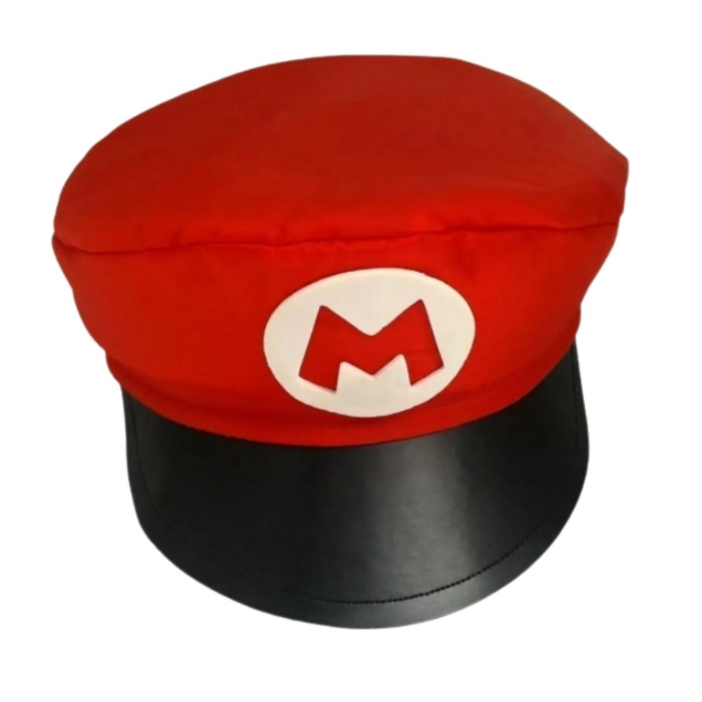 Boina Chapéu Super Mário Brós Vermelho Com Símbolo Frontal ...