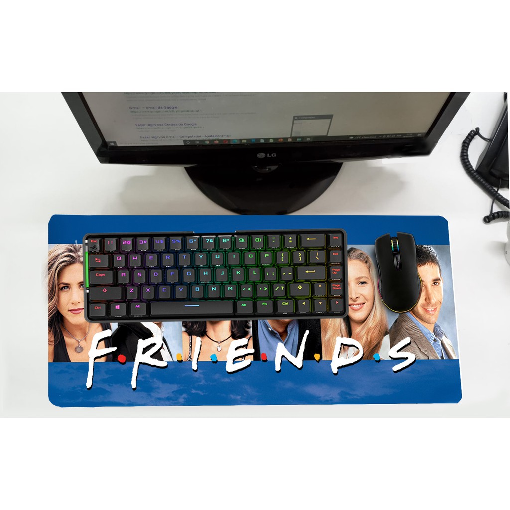 Mouse Pad /Desk Pad Grande 30x70cm - Linha Filmes/Series Friends ...