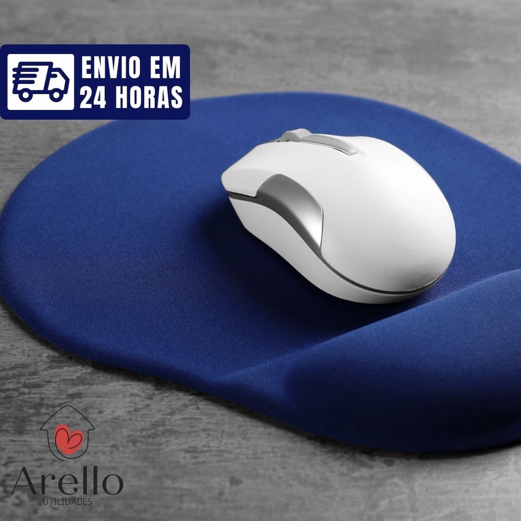 Mouse pad emborrachado com apoio de pulso | Shopee Brasil