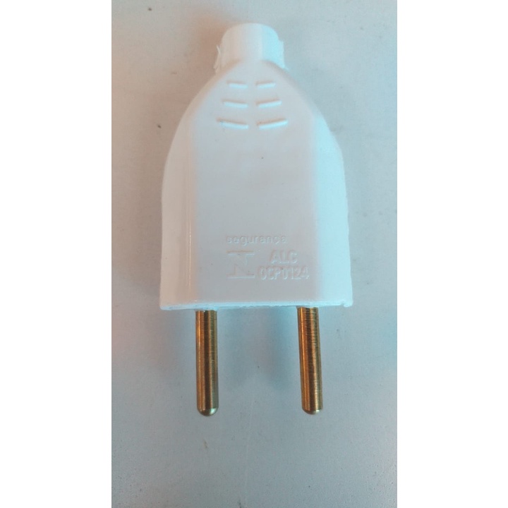 Plug Macho Tomada 2 Pinos Maciços 10 Amperes Extensão 110v 220v ...