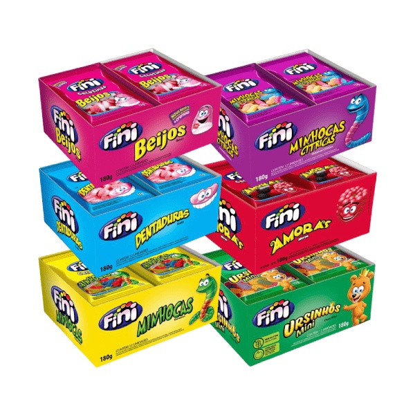 Mini Fini Dentadura e Bananinha 12 Unidades | Shopee Brasil