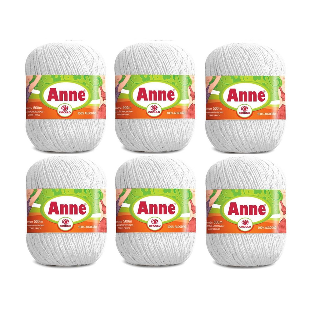 Linha Anne 500 Branca Kit 6 Unidades - Círculo | Shopee Brasil