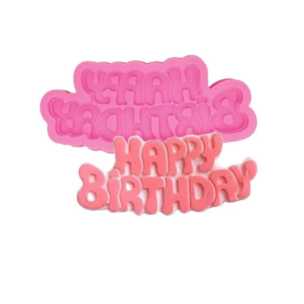 MOLDE DE SILICONE ANIVERSÁRIO, HAPPY BIRTHDAY | Shopee Brasil