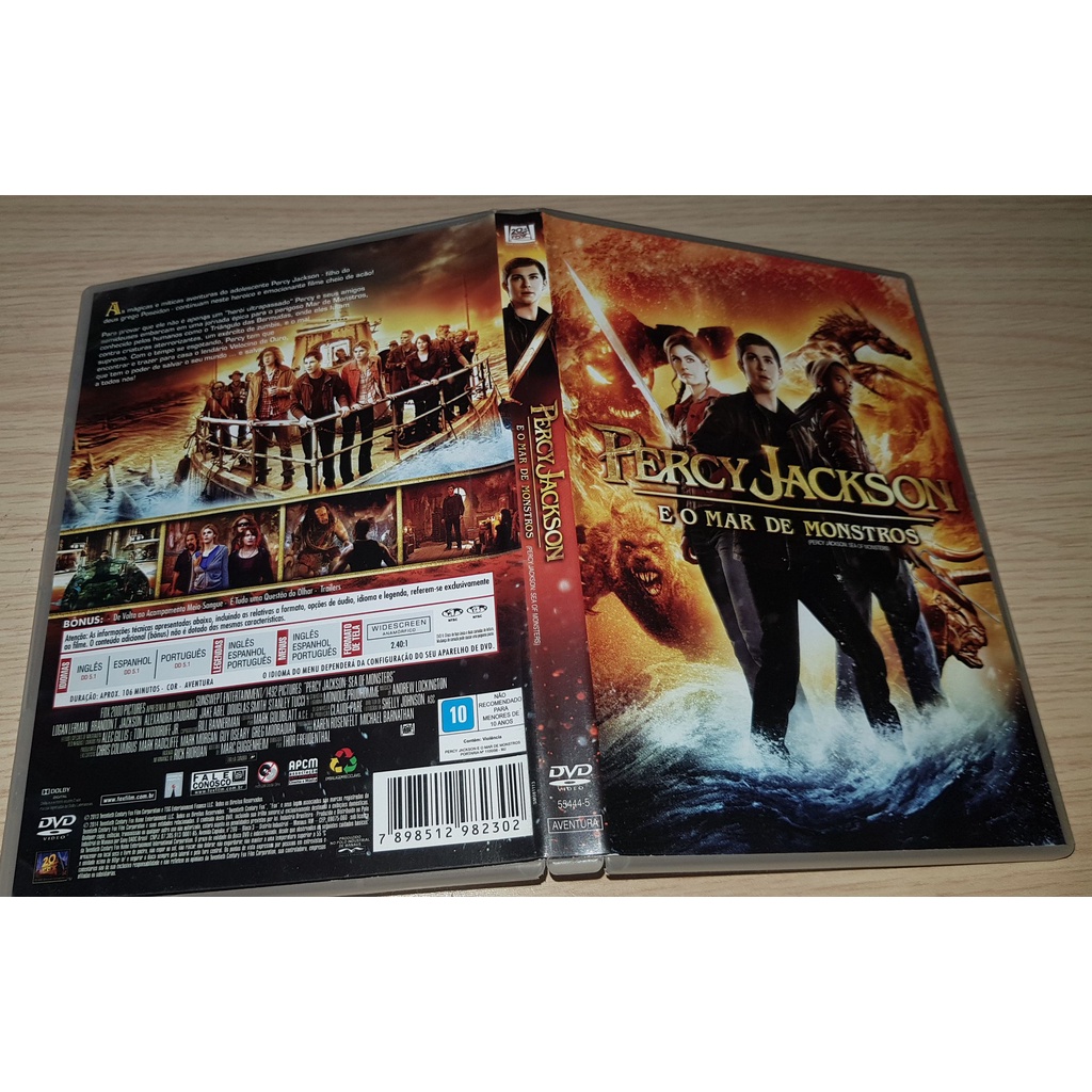 PERCY JACKSON E O MAR DE MONSTROS DVD ORIGINAL | Shopee Brasil