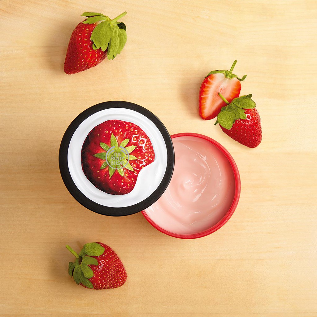 Manteiga Corporal Hidratante de Morango The Body Shop - 200ml | Shopee Brasil