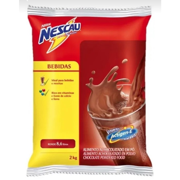 Achocolatado Em Pó Nestle Nescau, Pacote 2kg | Shopee Brasil