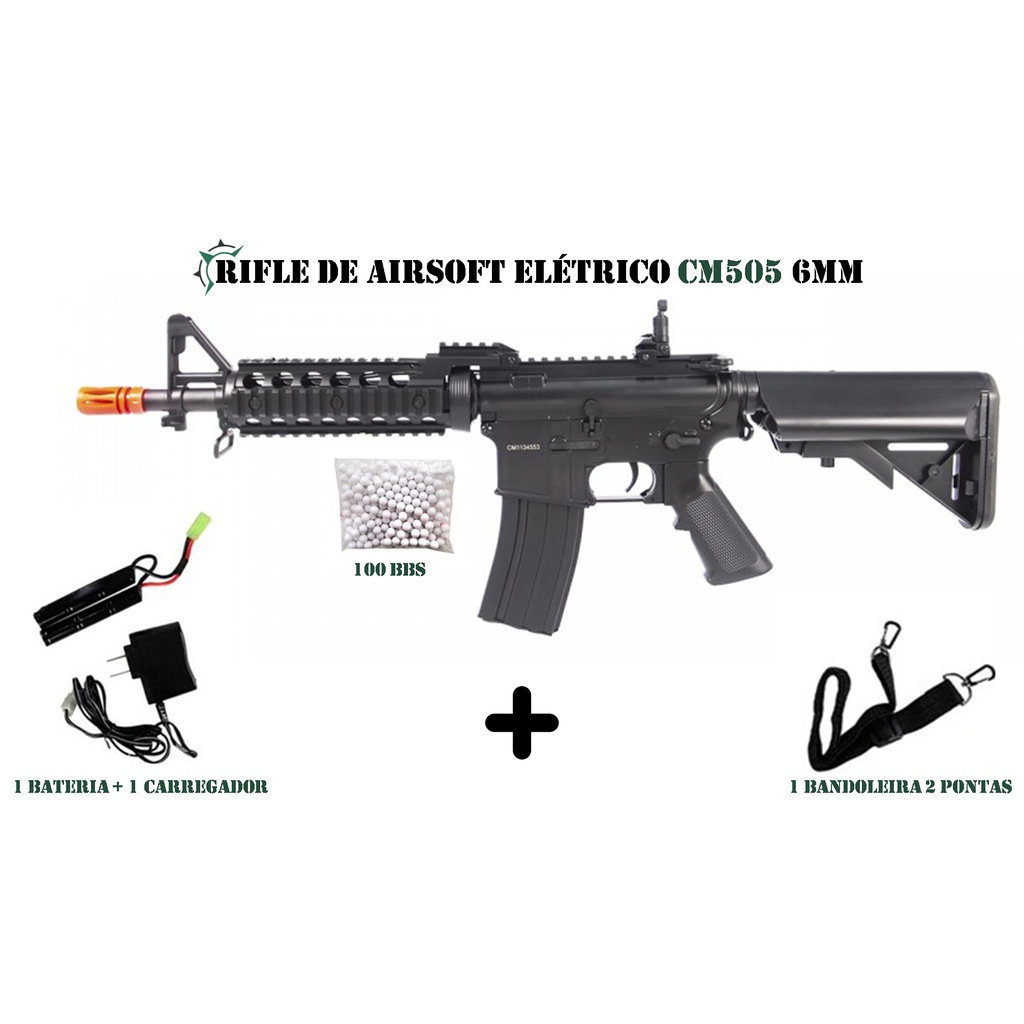 Rifle de Airsoft M4A1 CQB RAS II CM505 PLAST 6mm | Shopee Brasil