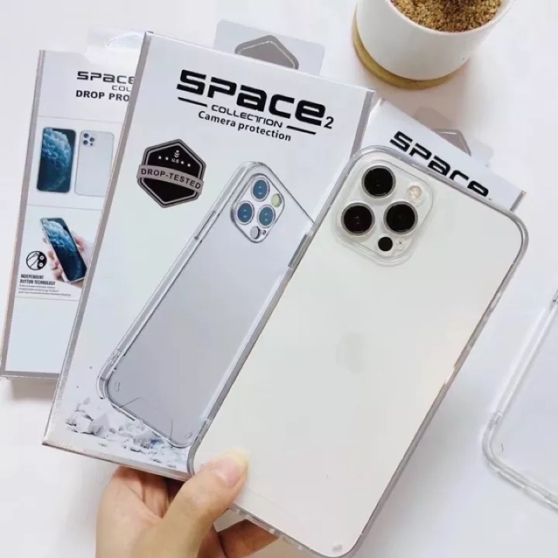 Capa Capinha Space Transparente Anti Impacto TPU Case Apple IPhone 6 7 8 Plus 11 ProMax 12 13 14 ...