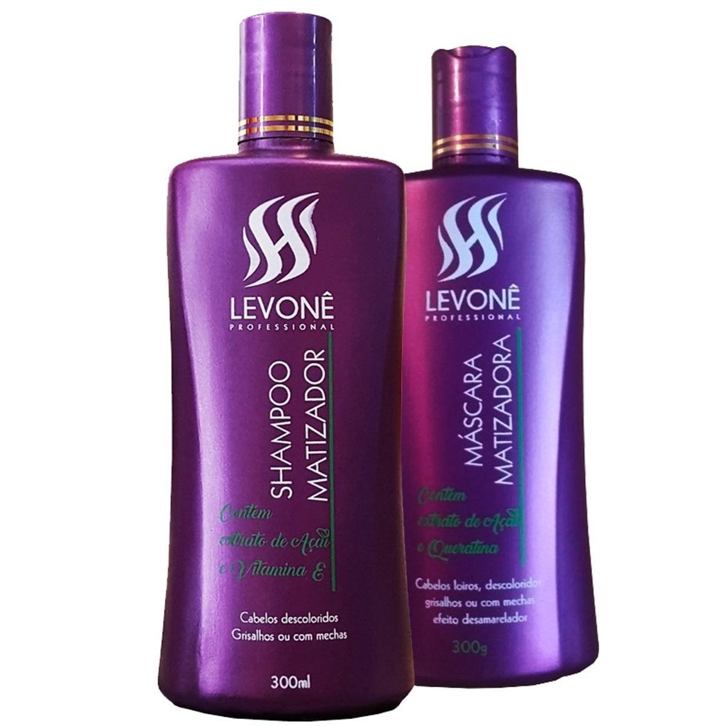 Kit Levonê Matizador Shampoo 300ml E Máscara 300gr | Shopee Brasil
