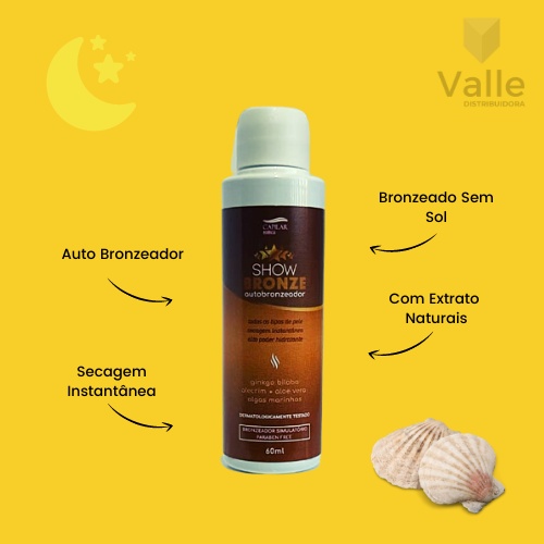 Autobronzeador Sem Sol Show Bronze Capilar 60ml | Shopee Brasil