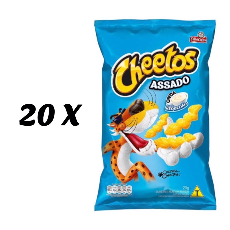 Caixa de Biscoito Salgadinho Cheetos Assado - 20 unidades Elma Chips ...