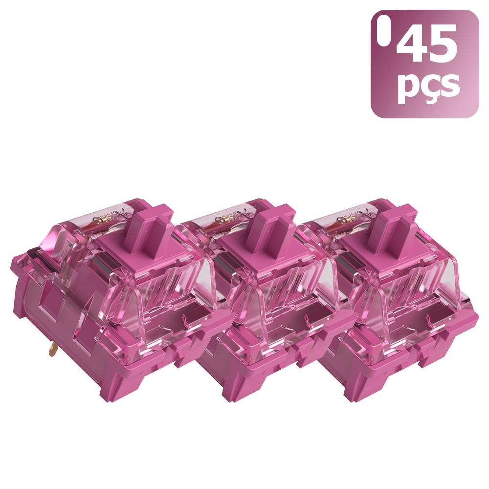 Switch Akko Rose Red Para Teclado Mecânico Lubados Padrão 3-Pin Caixa ...