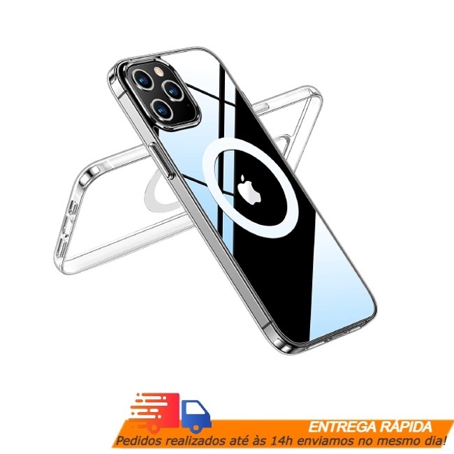 Capa Transparente Para IPhone 12 e 13 Com MagSafe - Escorrega o Preço