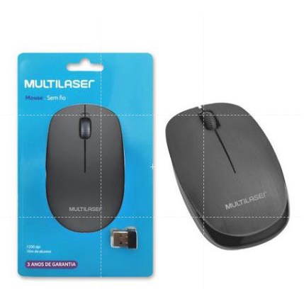 Mouse Multilaser MO251 1200DPI Sem fio | Shopee Brasil
