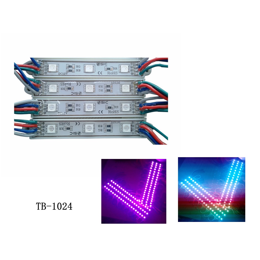 KIT 20 Módulo De Led RGB 5050 3-led Ip65 Prova D'agua 12v TB-1024 ...