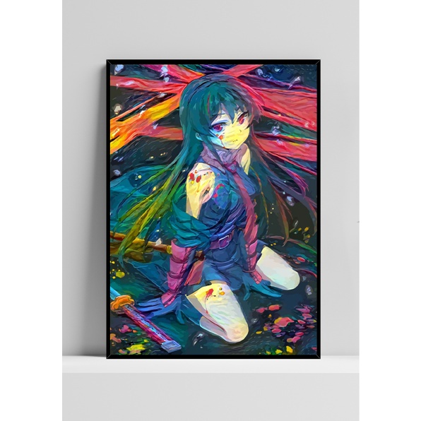 Quadro De Mdf Poster Moldura Anime Mangá Akame Ga Kill Shopee Brasil