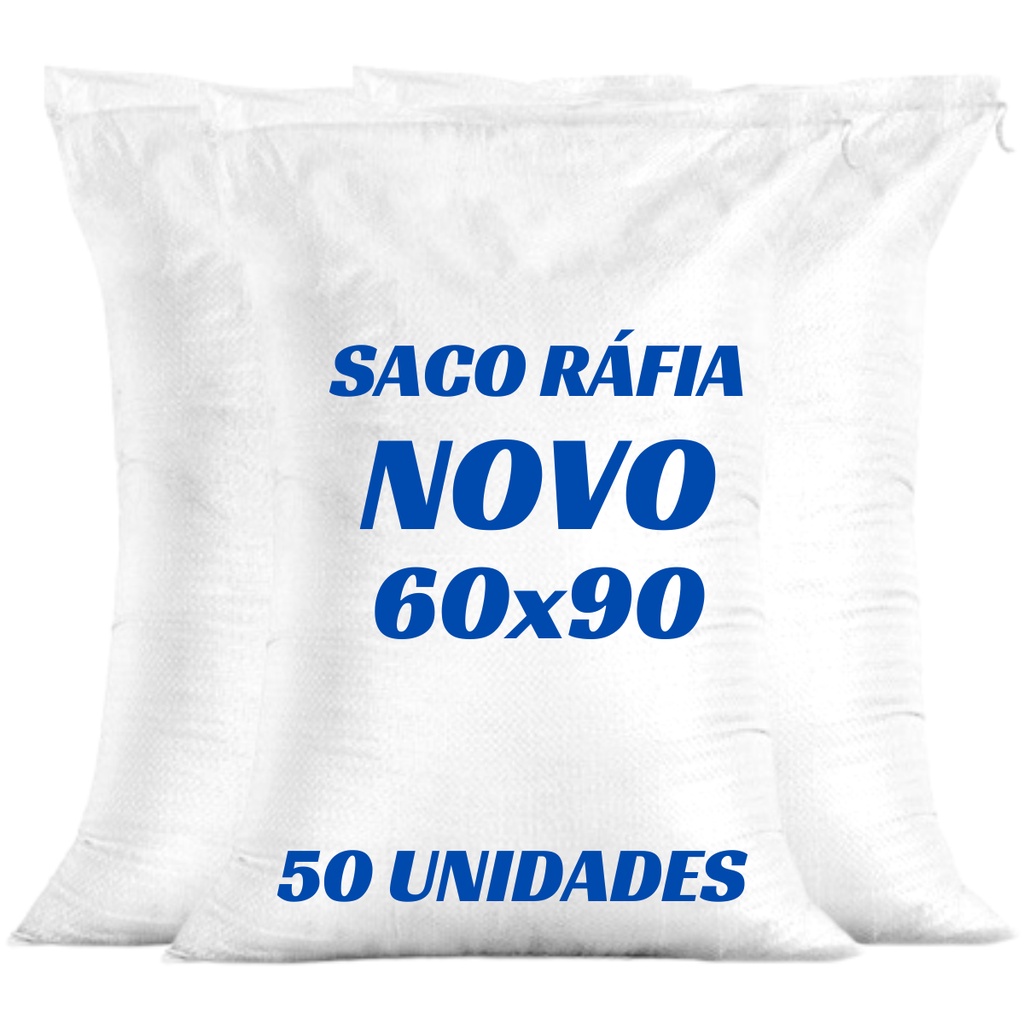 Saco Ráfia Novo 60x90 Para Entulho Milho Sacaria 50 Unidades | Shopee ...