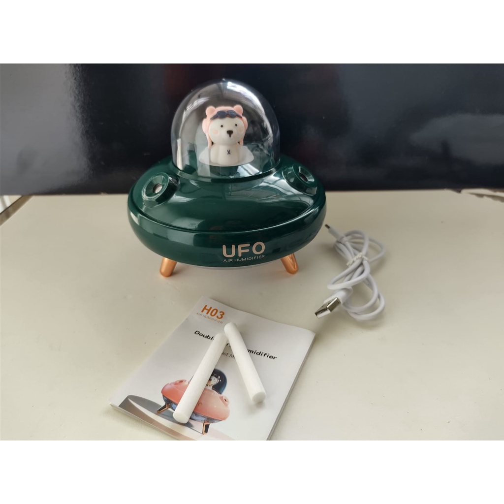 Difusor/umidificador Ar Dupla Saida Spray Ovni UFO Usb Tipo C | Shopee ...