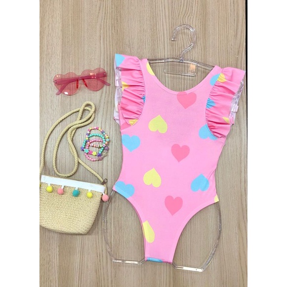 Maio Infantil Menina Fechado Moda Praia | Shopee Brasil