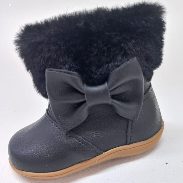 Bota infantil menina botinha pelo sintético | Shopee Brasil