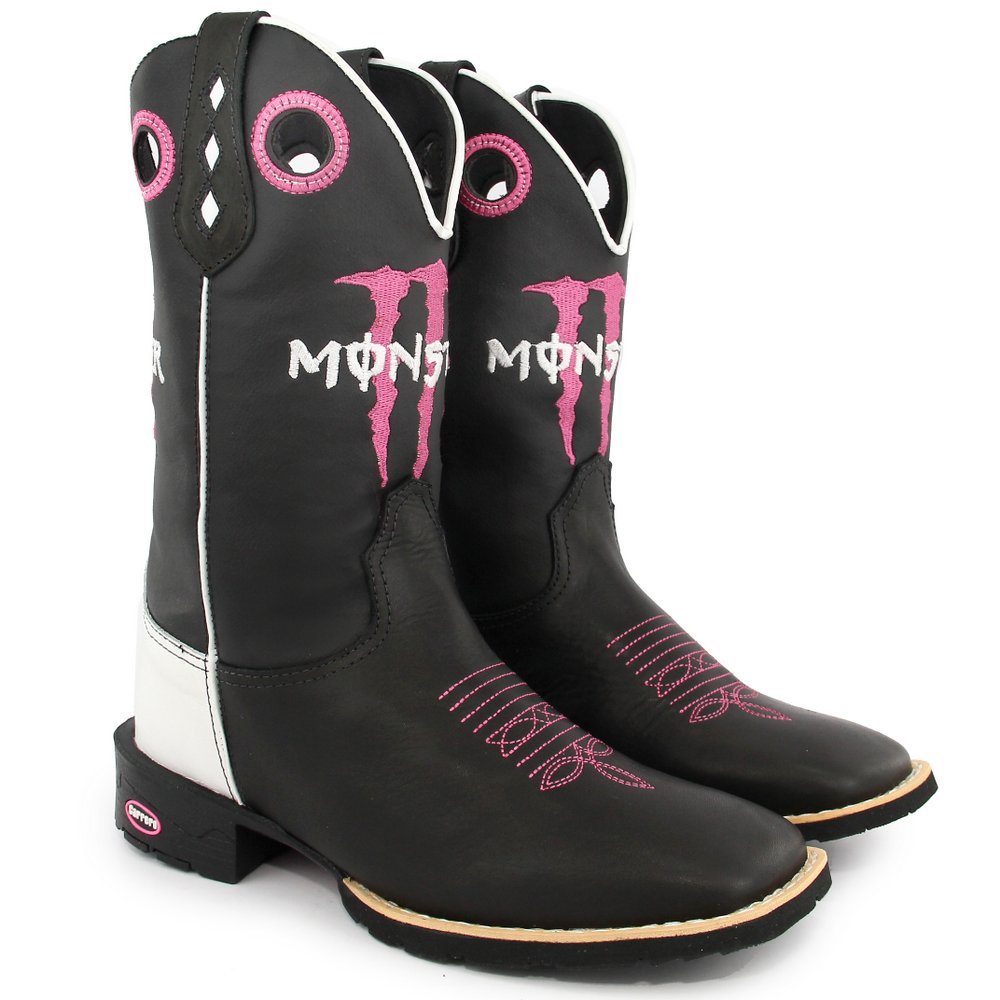 Bota Feminina Texana Country Cowgirl Vaqueira Em Couro Bico Quadrado | Shopee Brasil