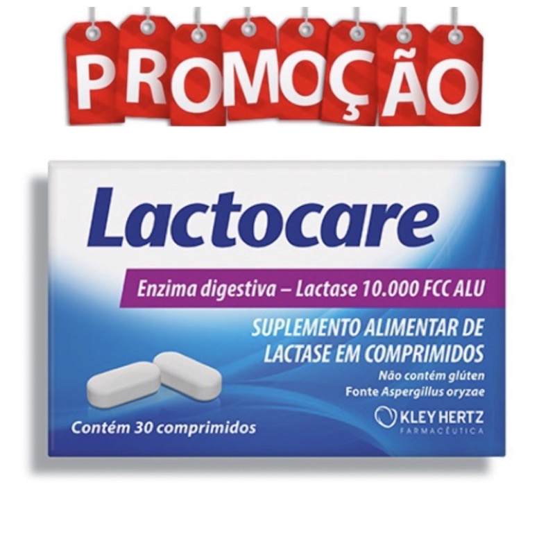 Lactocare Enzima Digestiva Lactase Tolerância a Lactose 30 Comprimidos ...