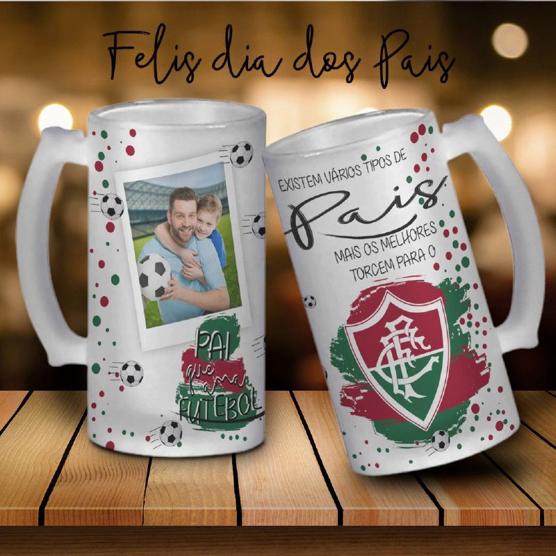 Caneca de Vidro Jateado Personalizada - Chopp Cerveja - Com nome e foto Presente dia dos Pais ...