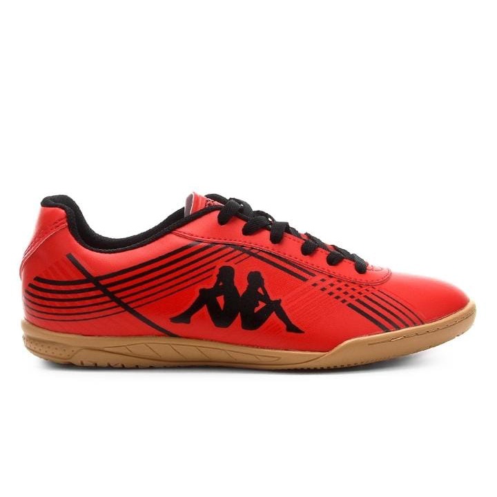 Chuteira Kappa Futsal Masculino/Feminino Cor: Vermelho + Preto | Shopee ...
