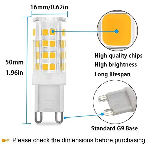 Lâmpada G9 led 3W/5W/7W branco quente 3000k ou branco frio 6000k halopim para arandelas e ...