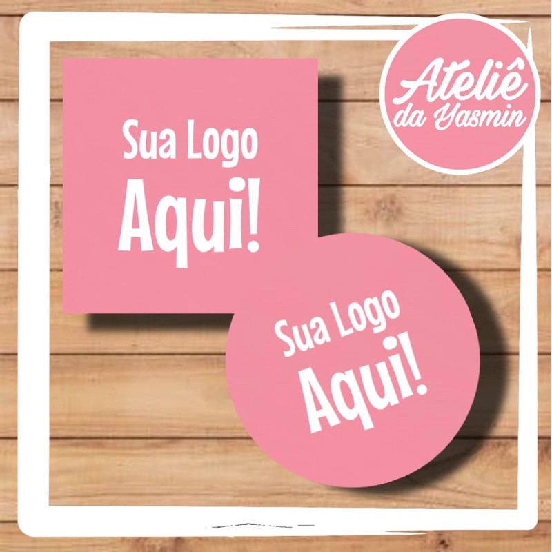 96 adesivos " Sua Logo aqui! " | Shopee Brasil