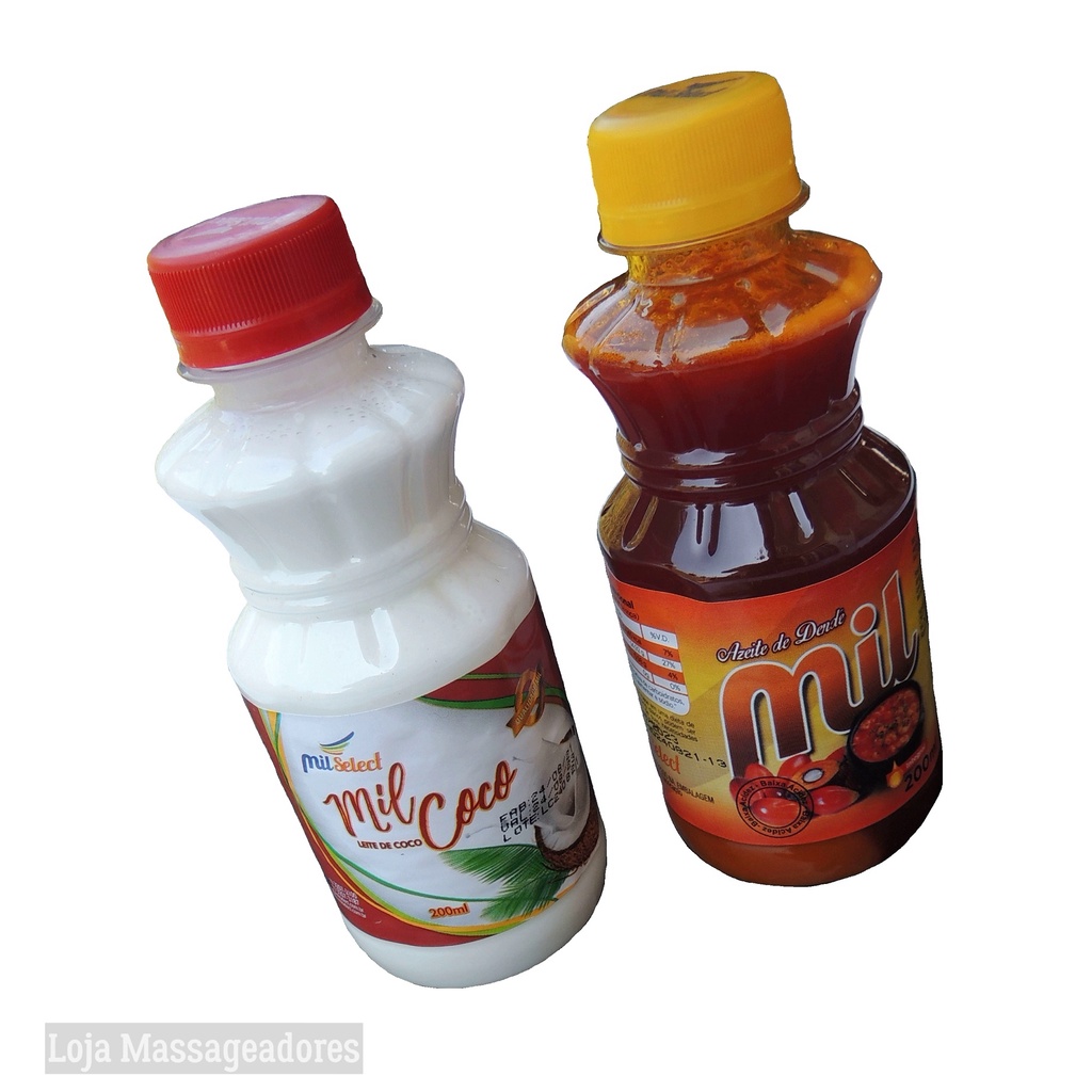 Kit Azeite De Dendê Leite De Coco 200ml Mil Coco | Shopee Brasil