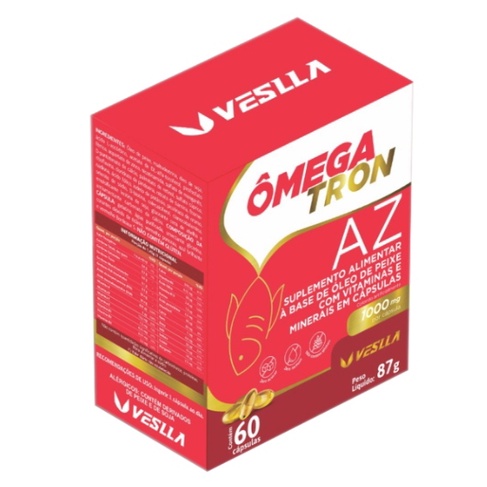 Ômega 3 Omegatron de A a Z 1000mg 60 Cápsulas | Shopee Brasil
