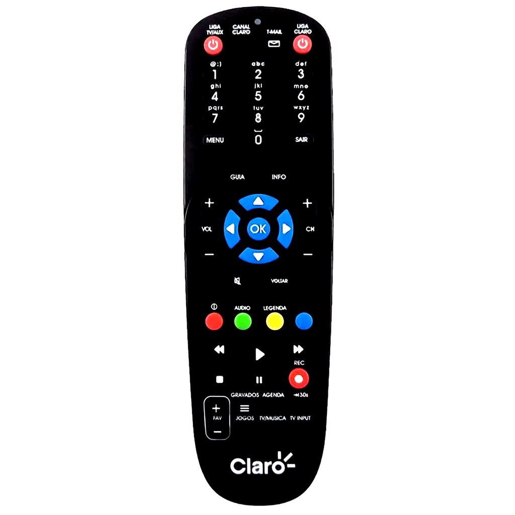 Kit com 2 Controles Remoto Claro HD Controla funções da TV ( envio ...