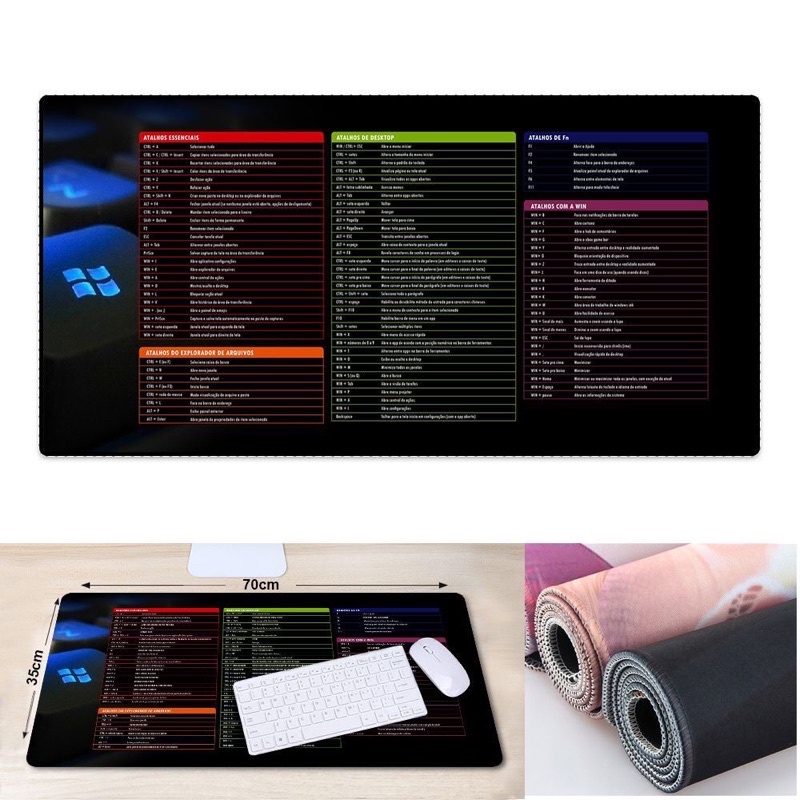 Mouse Pad Gamer Speed Extra Gigante Para Jogos, Games, Escritório ...